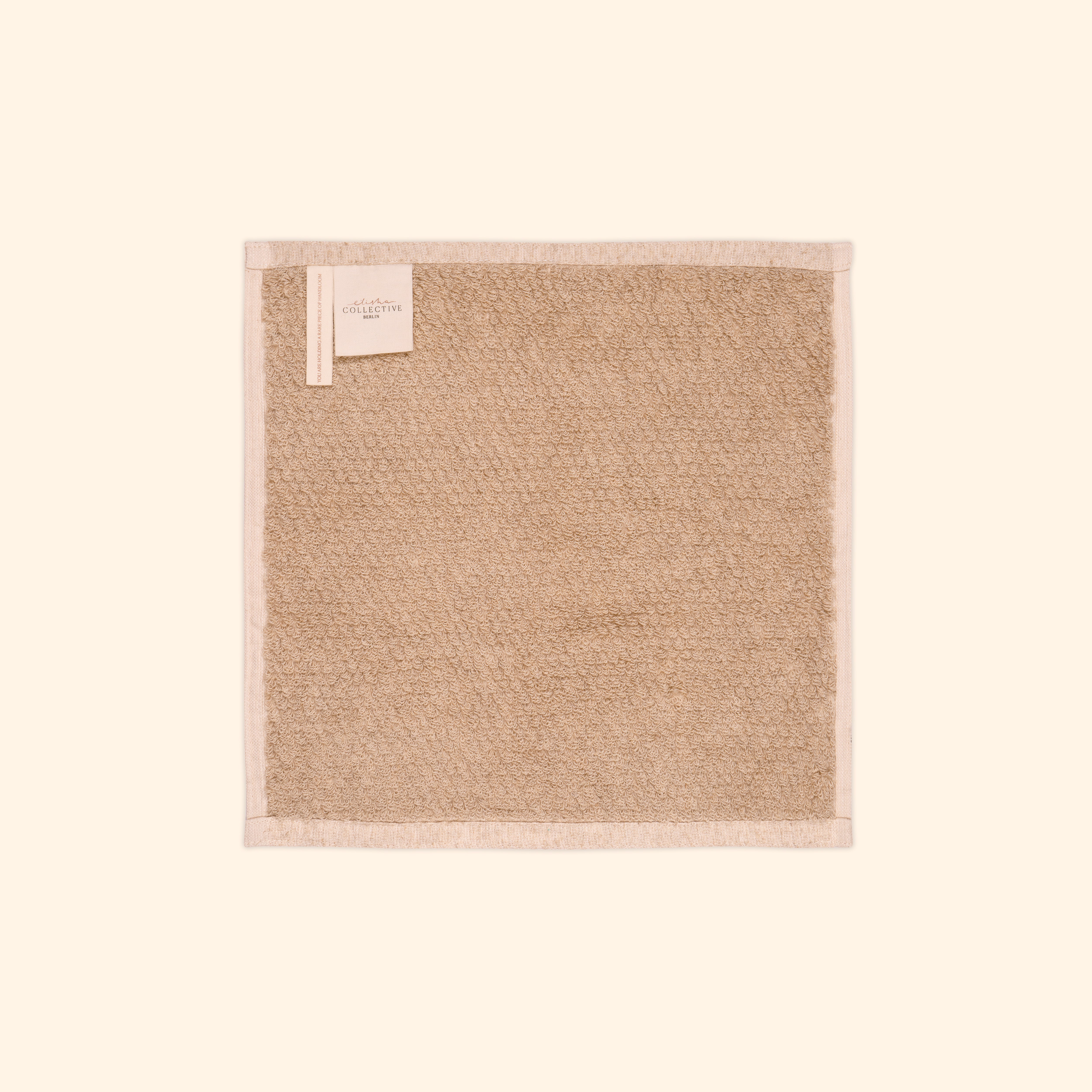Pure Linen Face Cloth In Beige – Etisha Collective